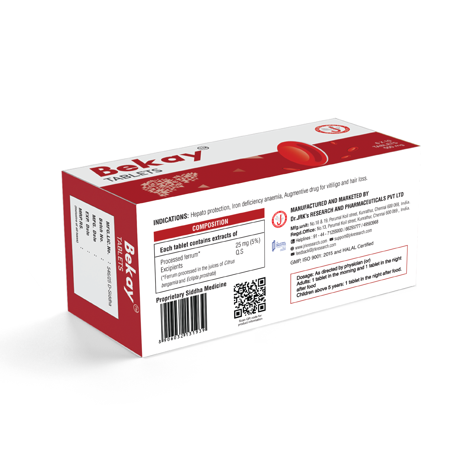 Bekay Tablets 60 No's It Improves Hemoglobin Levels – Caredura Store