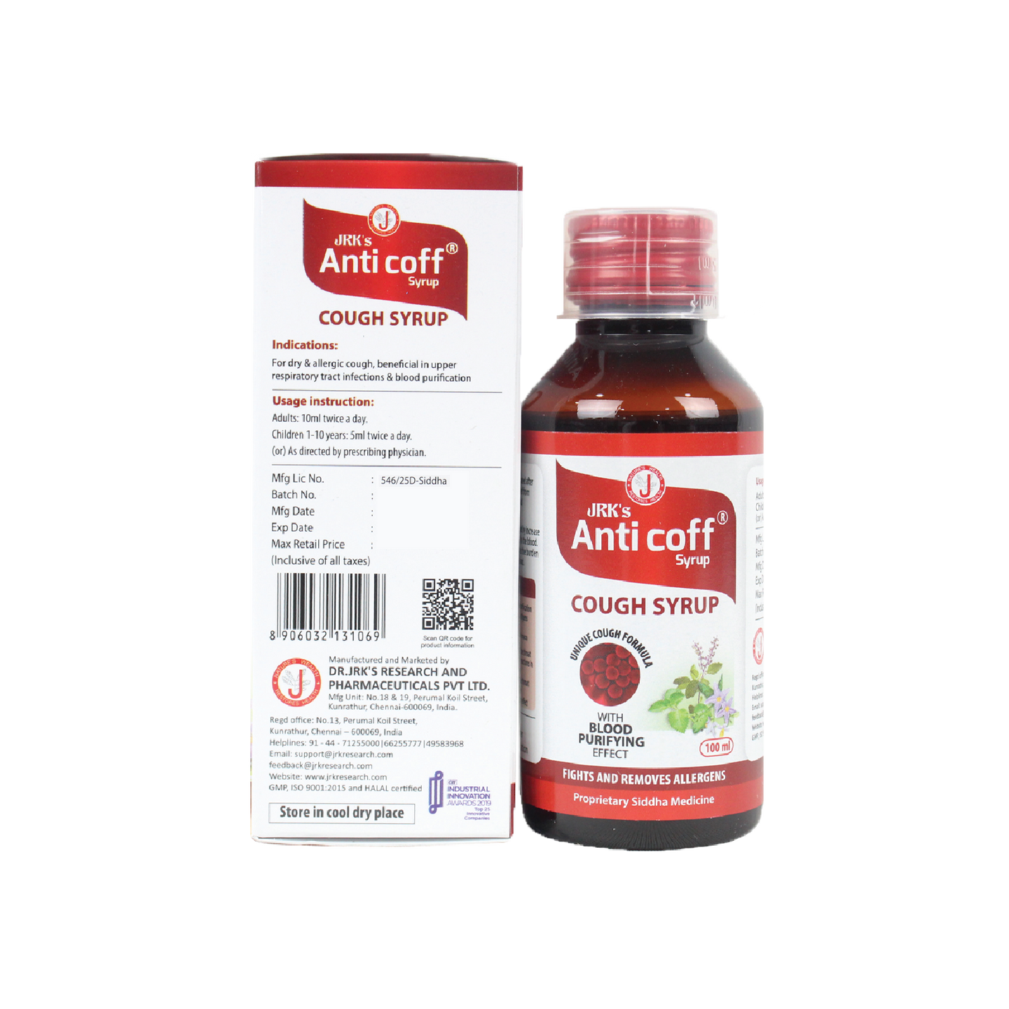 JRK's Anti Coff Syrup | Herbal Dry Cough Syrup – Caredura Store